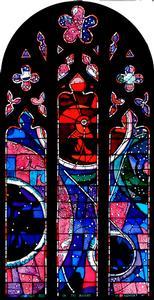 Washington National Cathedral Stained Glass Window Clings from Winged Heart