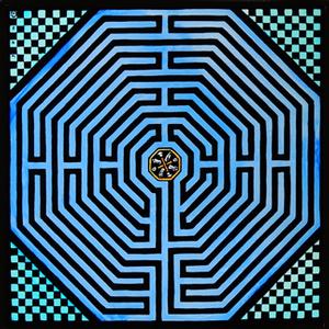 Labyrinth Blue (Amiens Cathedral) Stained Glass Window Cling from ...