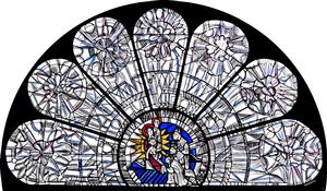Hemisphere (Bonn Münster) Stained Glass Window Cling from Winged Heart