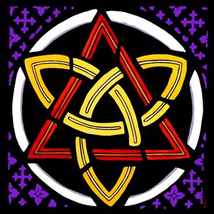 Trinity (Trinity Church, NYC) Stained Glass Window Cling from Winged Heart