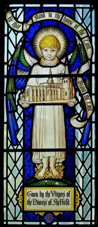 Boy Angel (Sheffield Cathedral) Stained Glass Window Cling from Winged ...