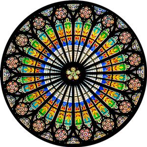 Rose Window (Strasbourg Cathedral) Stained Glass Window Cling from ...