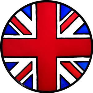 Union Jack Stained Glass Window Cling from Winged Heart