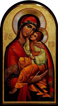 Madonna Icon (Washington Basilica) Stained Glass Window Cling from ...