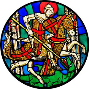 St George and the Dragon (Westminster Abbey) Stained Glass Window Cling ...
